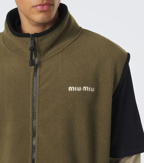 Miu Miu Fleece Zip-up Vest