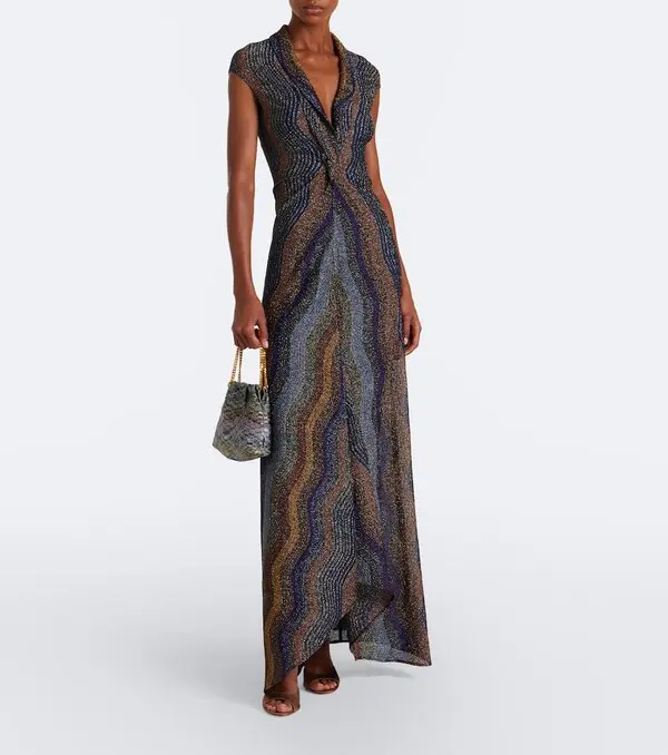 Missoni Knitted Lame Maxi Dress