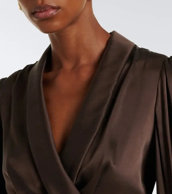 Zimmermann Silk Satin Wrap Top