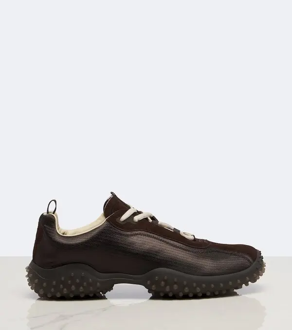 Miu Miu Bubble Suede-trimmed Sneakers