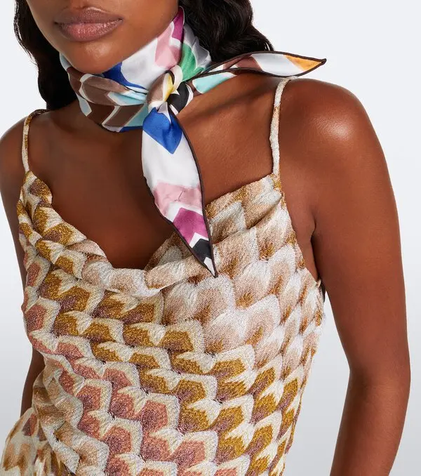 Missoni Zigzag Silk Twill Scarf