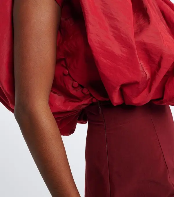 Magda Butrym Draped Silk-blend Minidress