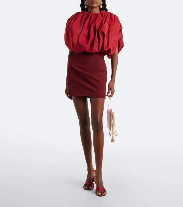 Magda Butrym Draped Silk-blend Minidress