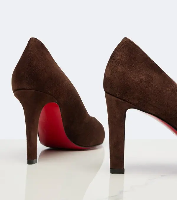 CHRISTIAN LOUBOUTIN Suede Pointed Toe Pumps