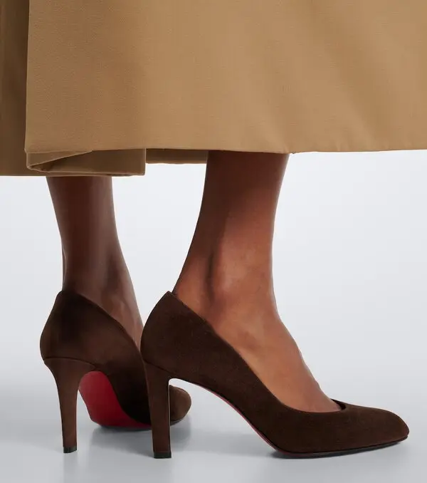 CHRISTIAN LOUBOUTIN Suede Pointed Toe Pumps