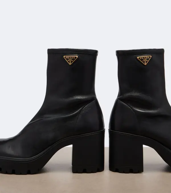 Prada Leather Ankle Boots
