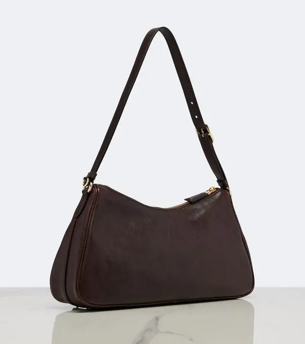 Prada Aimee Large Leather Shoulder Bag