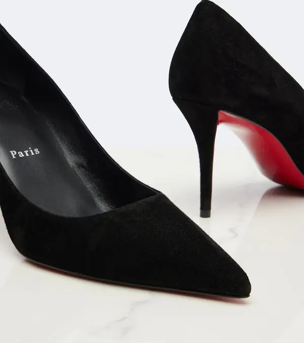 CHRISTIAN LOUBOUTIN Miss Z Suede Pumps