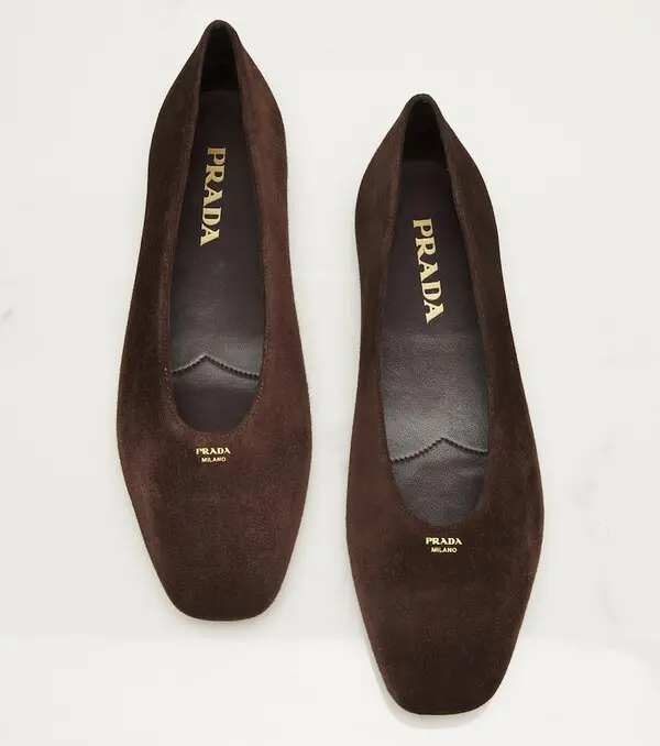 Prada Suede Ballet Flats