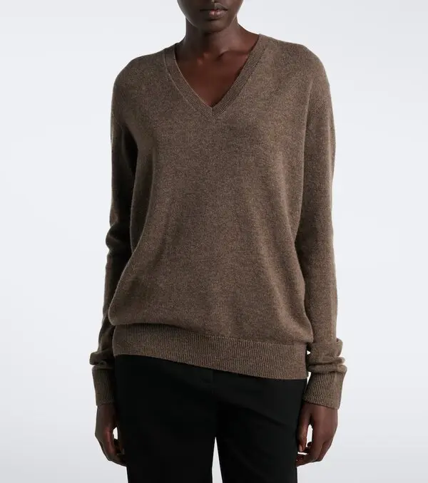 THE ROW Phora Cashmere Sweater - Brown