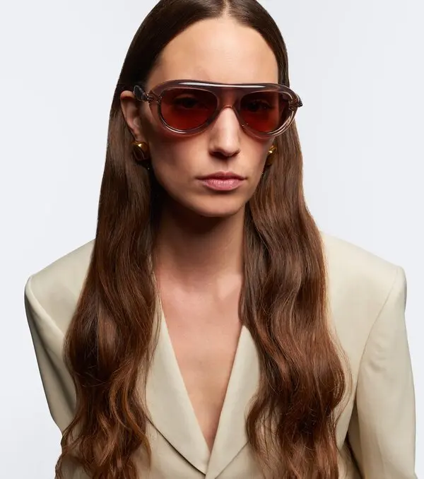 Bottega Veneta Sardine Aviator Sunglasses