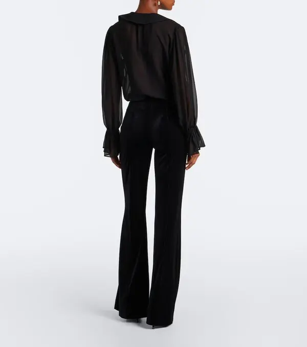 Elie Saab Velvet Flared Pants
