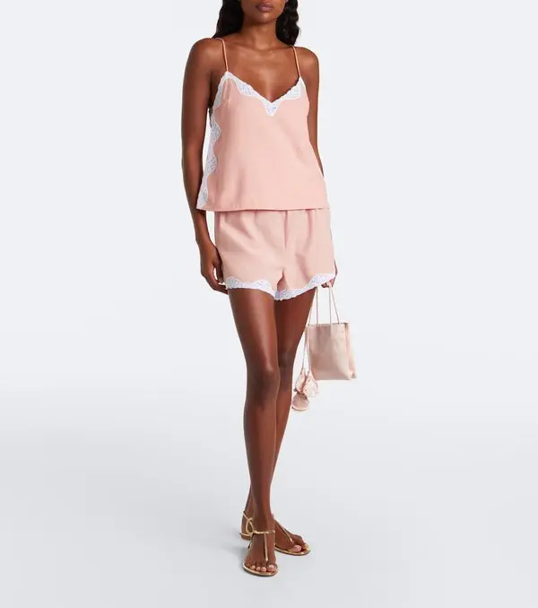 Posse Tabitha Lace-trimmed Shorts
