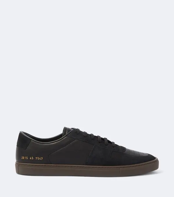 COMMON PROJECTS Bball Duo Suede-trimmed Leather Sneakers