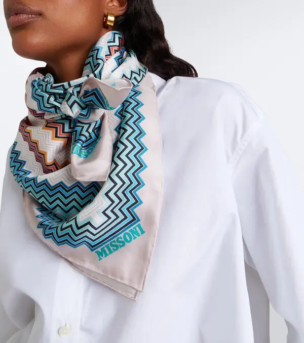 Missoni Zigzag Silk Twill Scarf