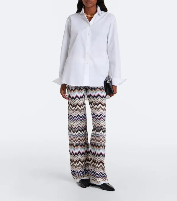Missoni Zigzag Knitted Wide-leg Pants