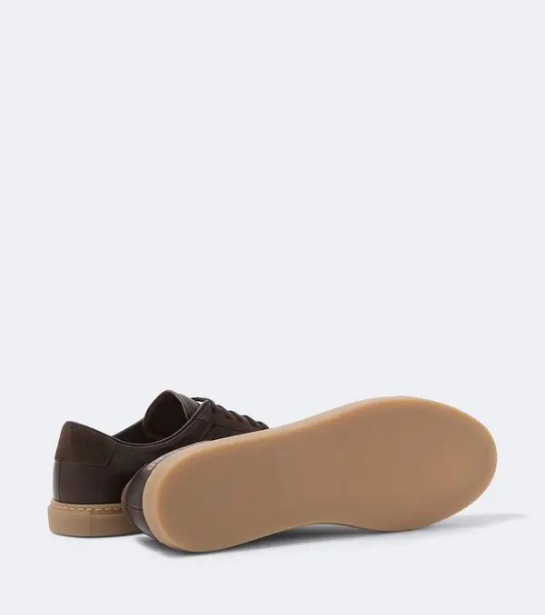 COMMON PROJECTS Bball Duo Suede-trimmed Leather Sneakers