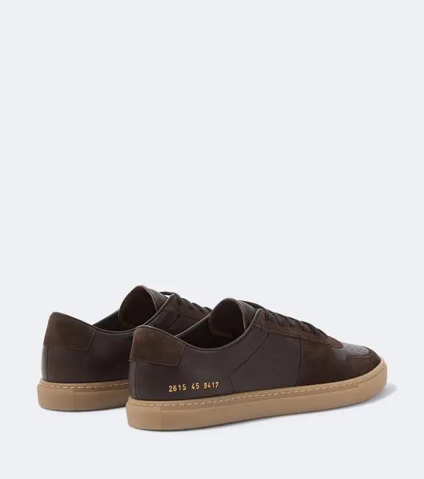 COMMON PROJECTS Bball Duo Suede-trimmed Leather Sneakers