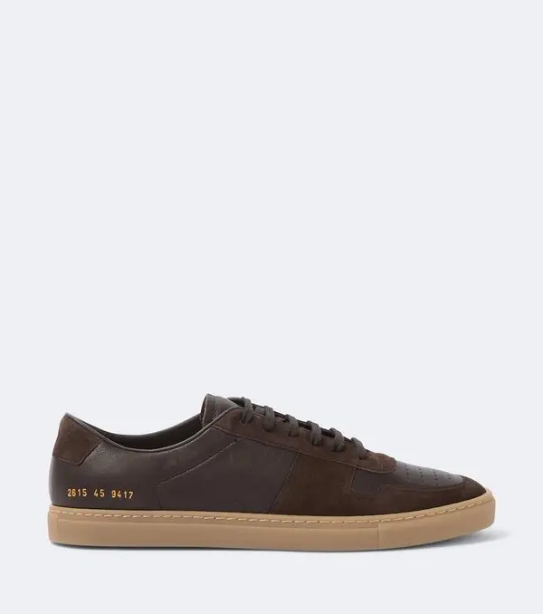 COMMON PROJECTS Bball Duo Suede-trimmed Leather Sneakers