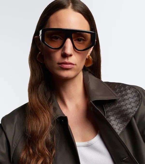 Bottega Veneta Ribbon Aviator Sunglasses