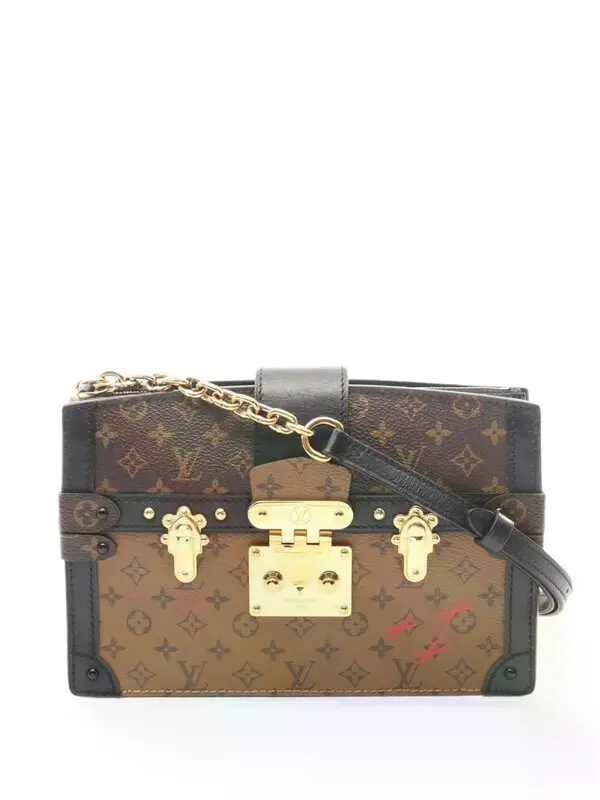 LOUIS VUITTON 2010-2026 Monogram Reverse Trunk Clutch Crossbody Bag - Brown