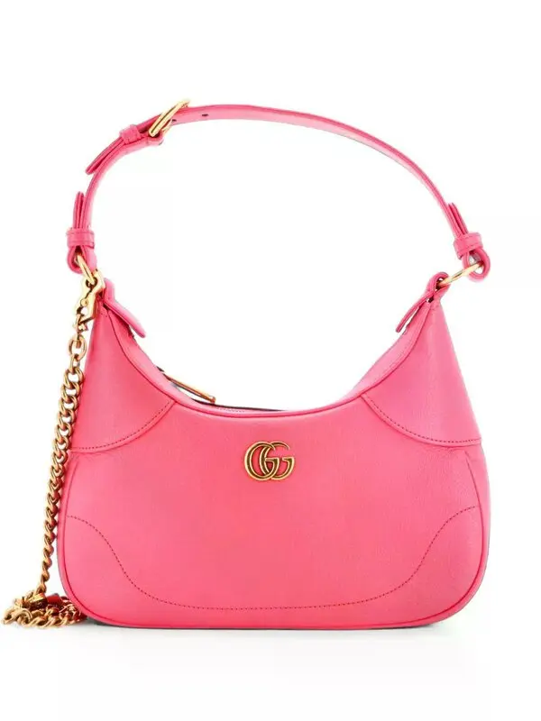 Gucci Aphrodite Zip Shoulder Bag In Leather - Pink