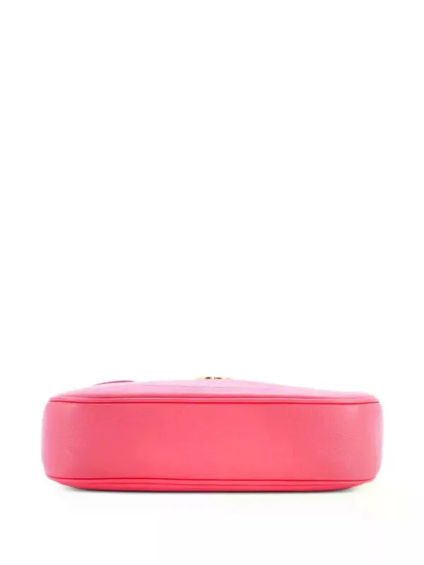 Gucci Aphrodite Zip Shoulder Bag In Leather - Pink
