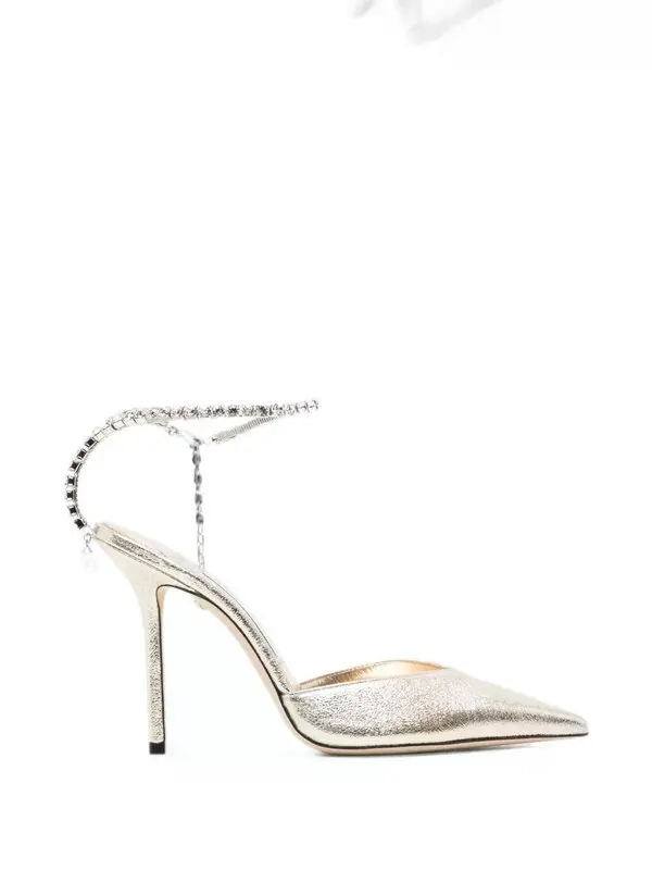 JIMMY CHOO Saeda 100 Pumps - Gold