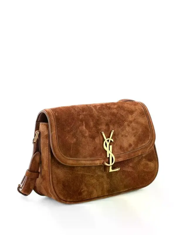 Saint Laurent Solferino Nm Bag Suede Small Shoulder Bag - Brown
