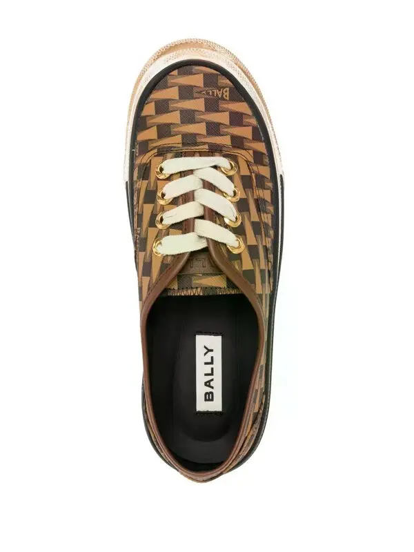 Bally Lyder Graphic-print Leather Trainers