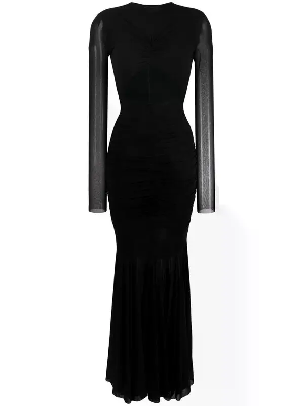 Philosophy Di Lorenzo Serafini Ruched Cut-out Maxi Dress - Black