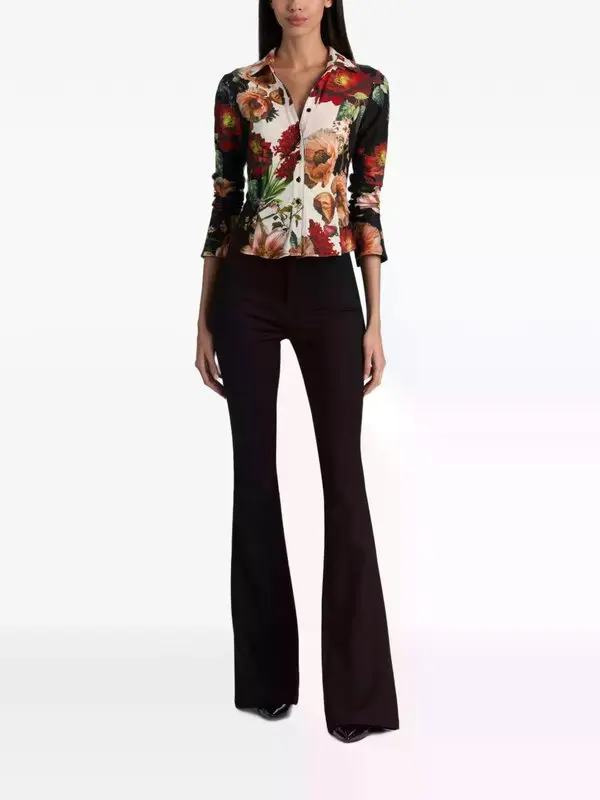 Alice + Olivia Freya Floral-print Shirt - Black
