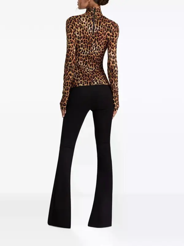 Alice + Olivia Leopard-print Turtleneck Top