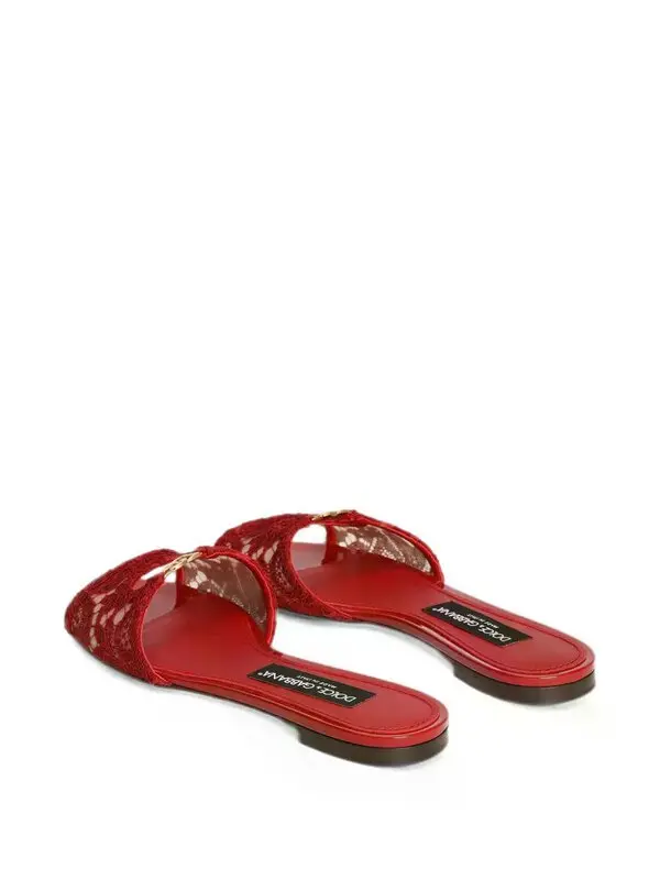 Dolce & Gabbana Lace Flat Slides