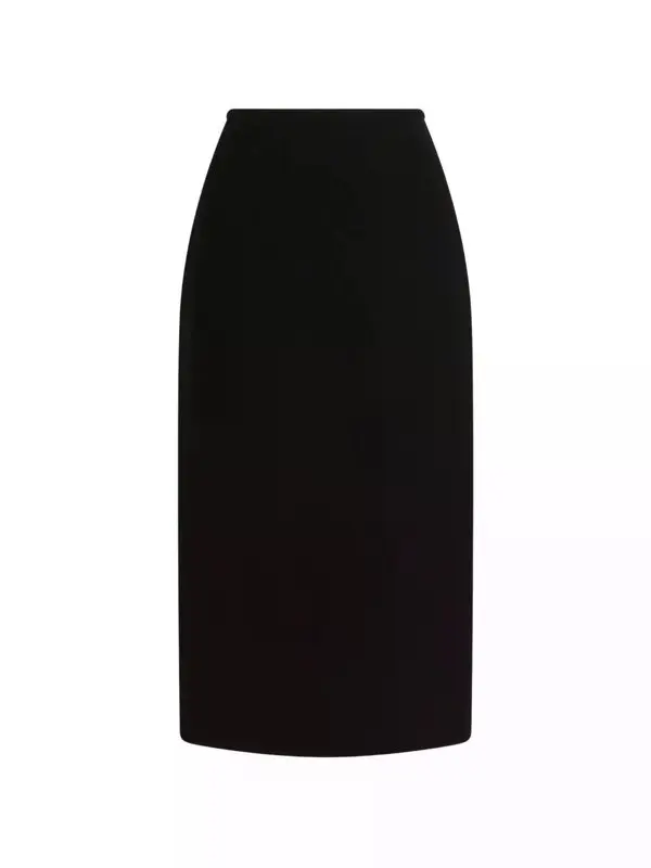Dolce & Gabbana Double Wool Crêpe Skirt - Black