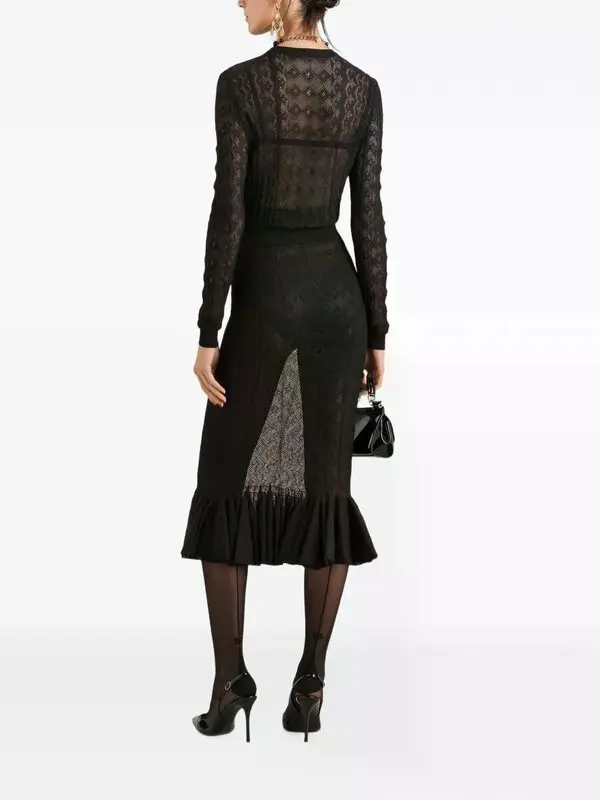 Dolce & Gabbana Lace-stitch Knit Skirt