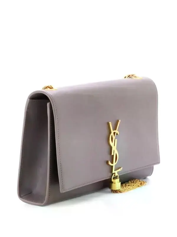 Saint Laurent Classic Monogram Tassel Leather Medium Crossbody Bag