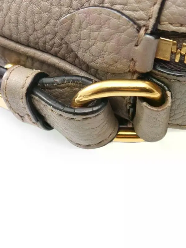 Prada 2010-2026 Vitello Daino Double Zip Camara Bag Crossbody Bag - Grey