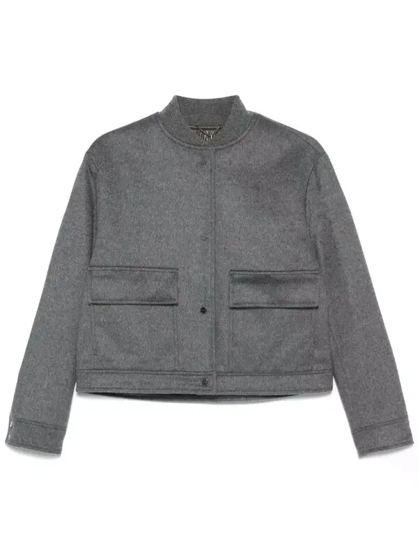 Herno Wool Bomber Jacket - Grey