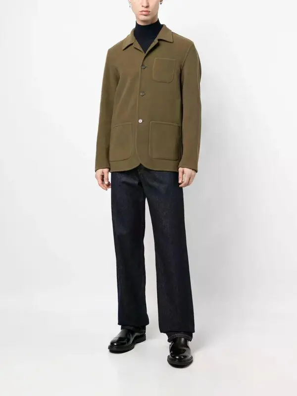 Herno Button-up Virgin Wool Blend Cardigan