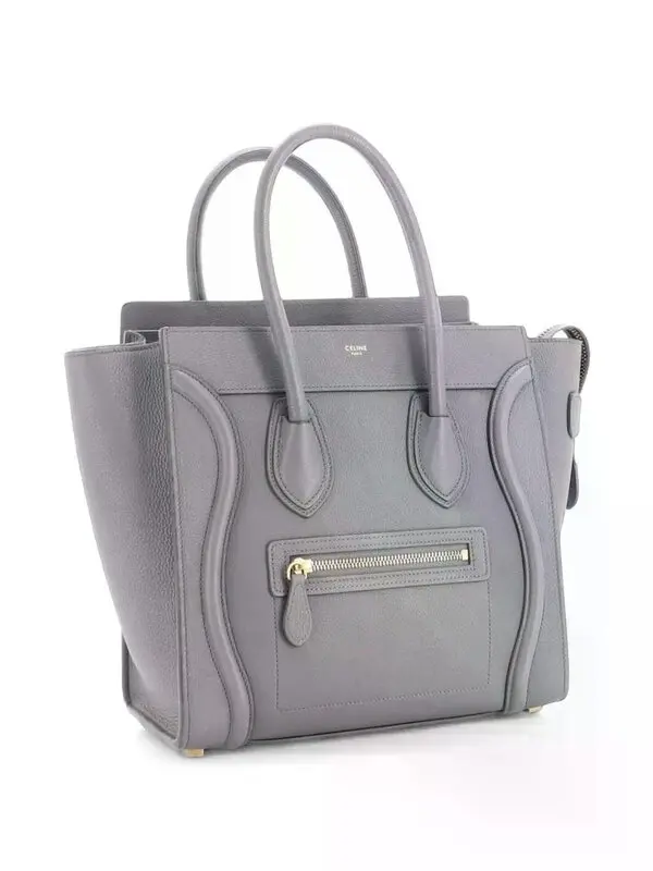 Celine Luggage Bag Grainy Leather Micro Tote Bag