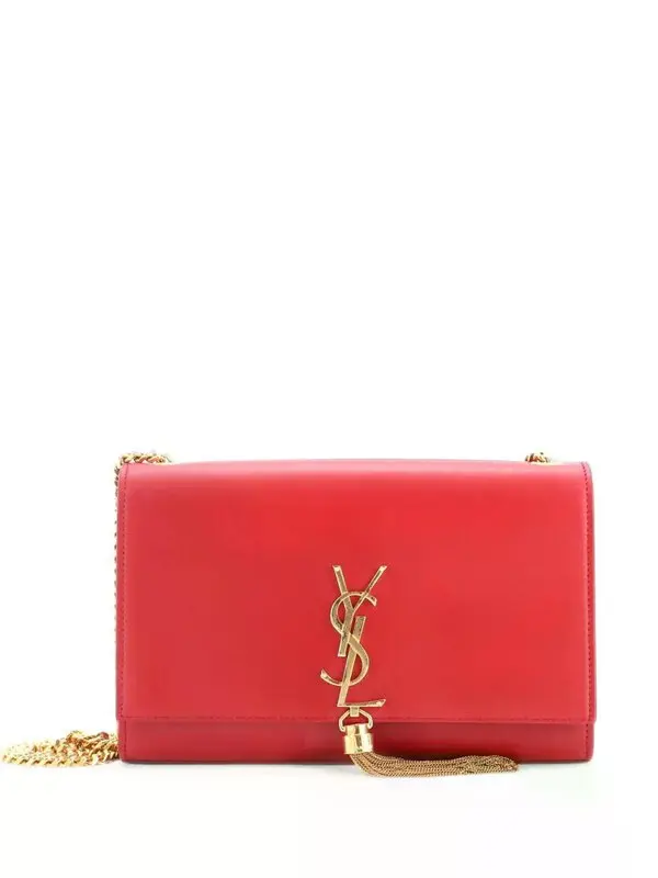 Saint Laurent Classic Monogram Tassel Leather Medium Crossbody Bag