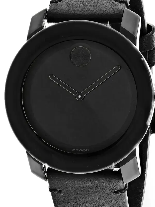 Movado 42mm Watch With Leather Strap