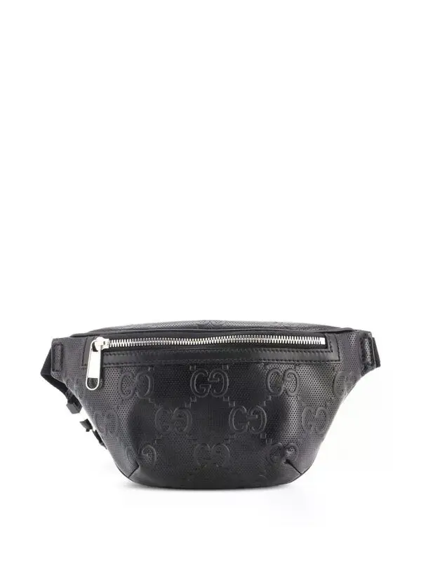 Gucci Gg Embossed Perforated Leather Belt Bag