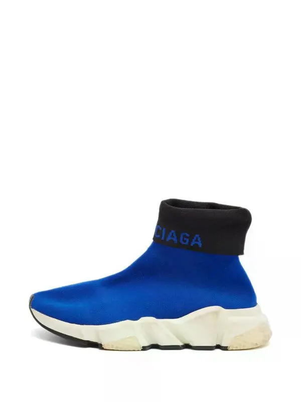 Balenciaga Speed Foldover-ankle Sneakers - Blue