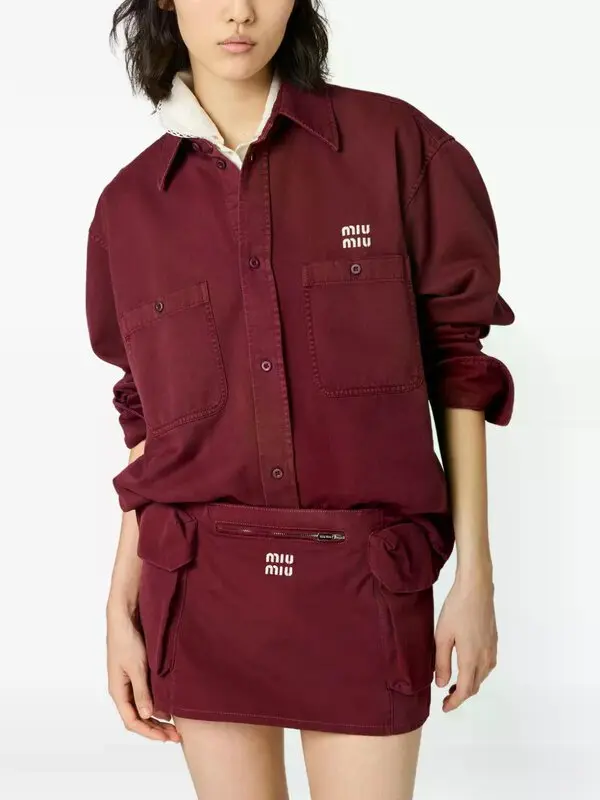 Miu Miu Logo-embroidered Shirt