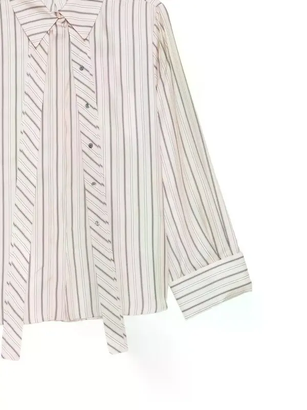 Dice Kayek Striped Pussy-bow Blouse