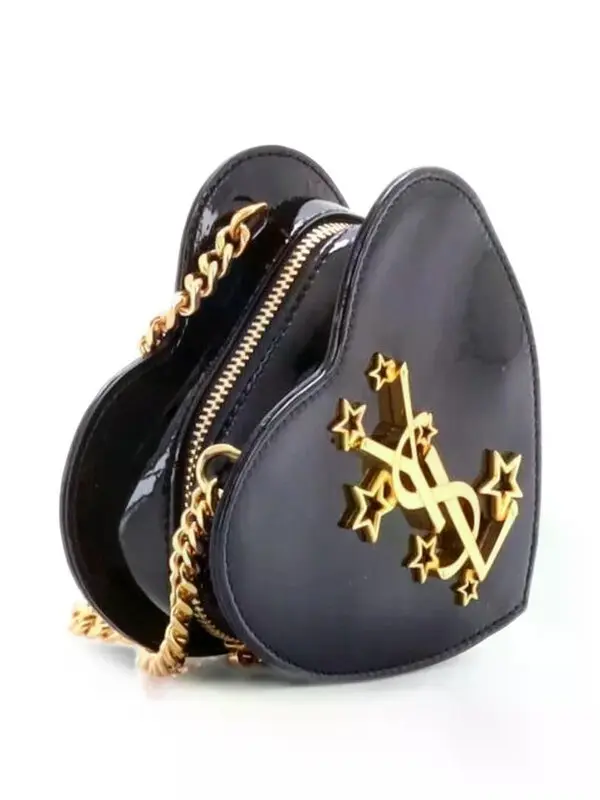 Saint Laurent Love Heart Chain Bag Patent Mini Shoulder Bag
