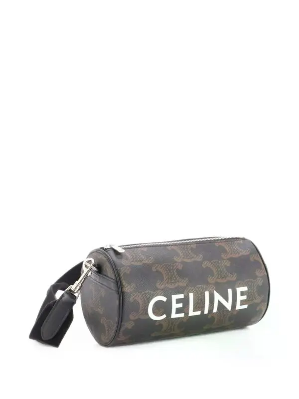 Celine Logo Cylinder Bag Triomphe Coated Canva Crossbody Bag