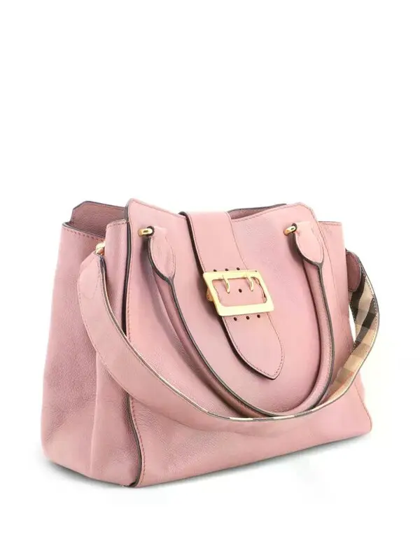 Burberry Buckle Leather Tote Bag